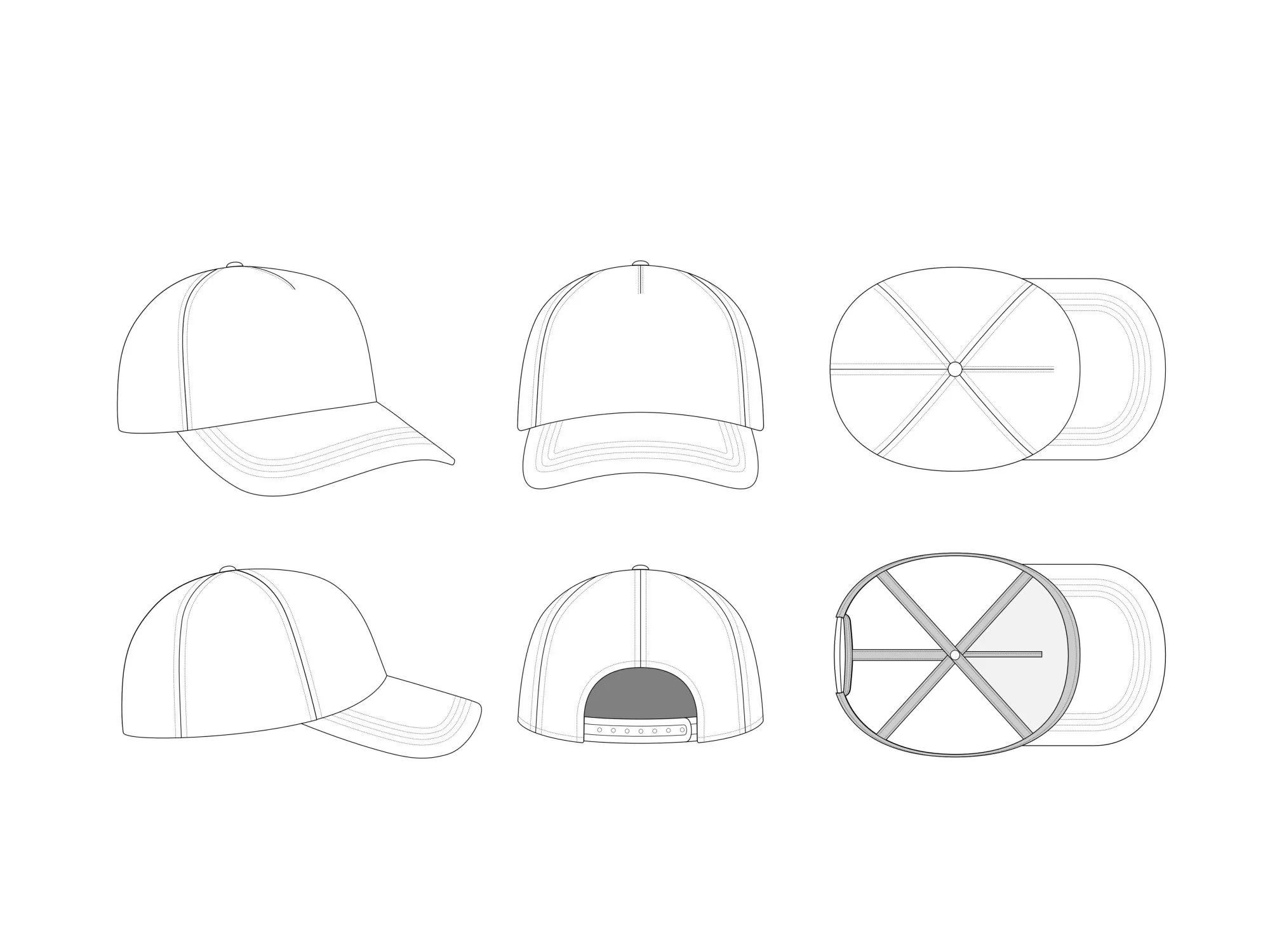 Gorra de 5 paneles vs. Gorra de 6 paneles - JoinTop