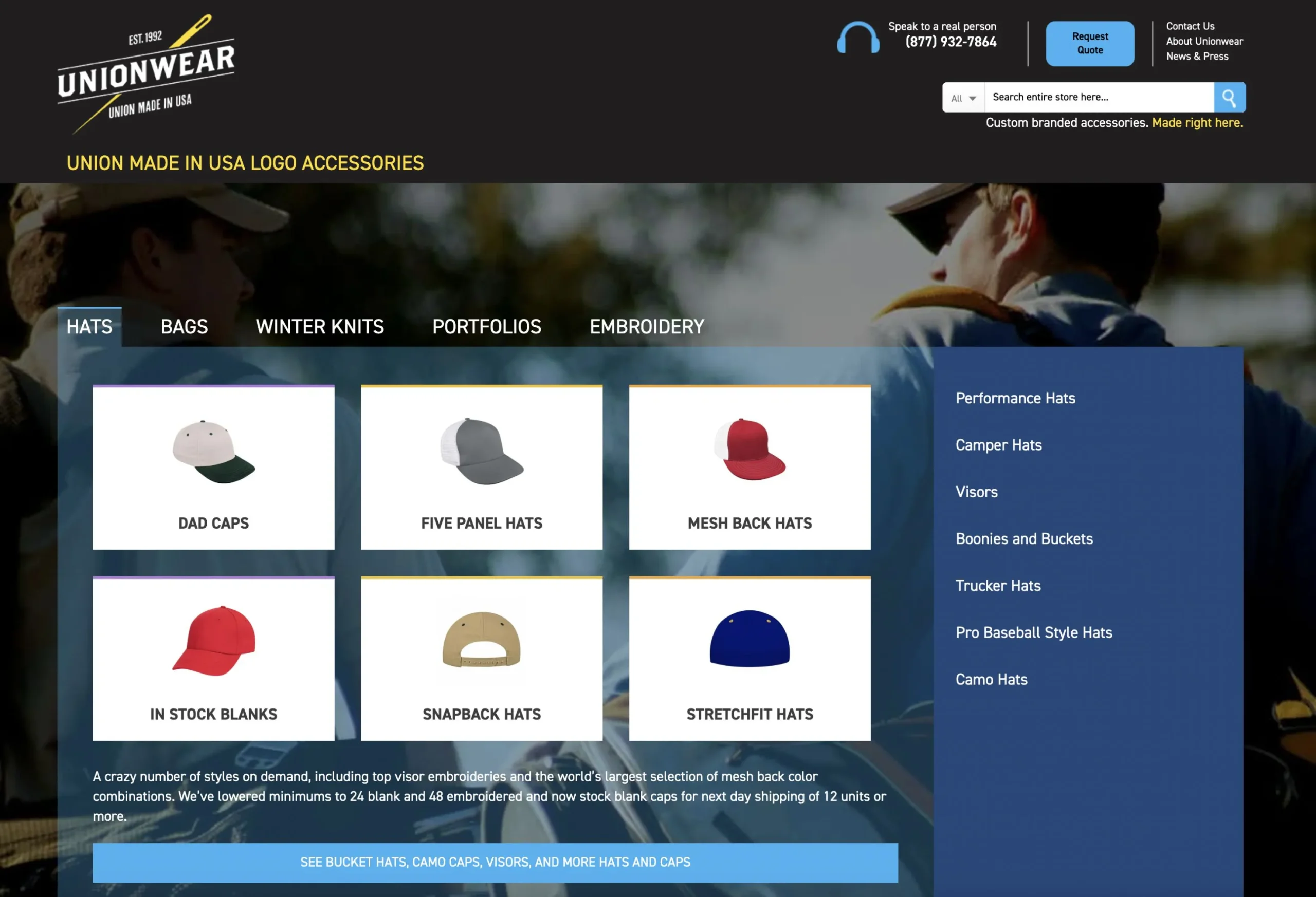 Top 8 Baseball Caps Manufacturer in the USA - JoinTop | Custom Hat ...