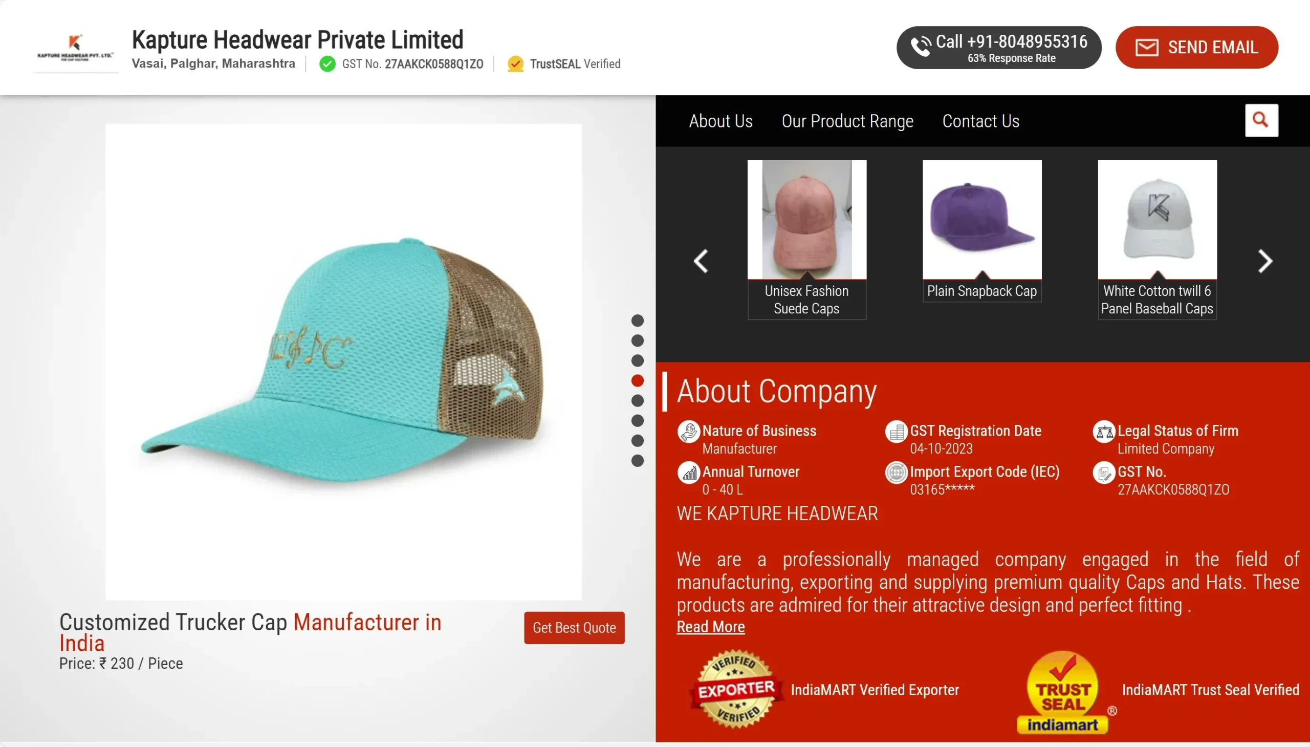 Top 15 Cap Manufacturers in India November 2025